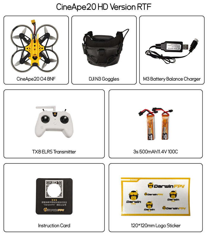 DarwinFPV BabyApe - Budget 3-Inch FPV Drone for Beginners