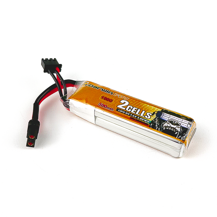 DarwinFPV 500mAh 2S 7.6V 100C FPV Drone Battery -DarwinFPV