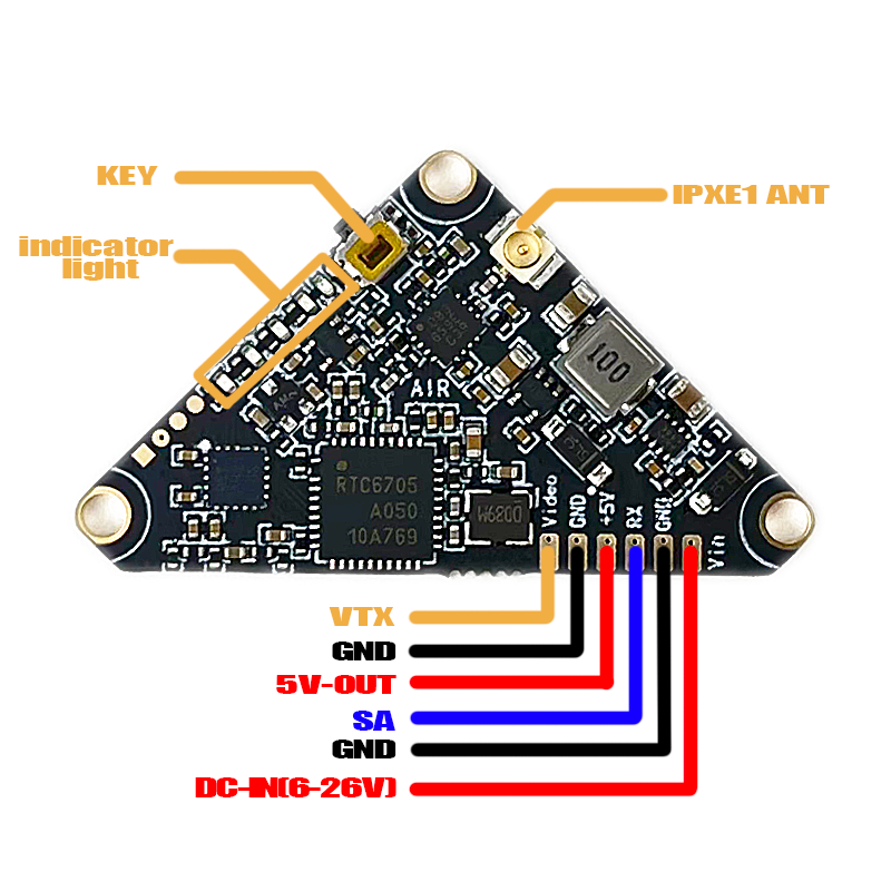 DarwinFPV VT5804 5.8G 25/50/100/200/400mW VTX